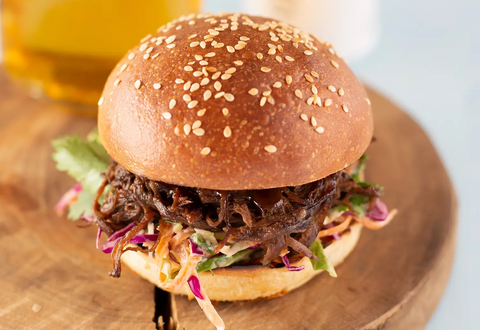 shredded beef burger